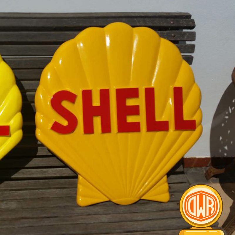 Shell Cast Aluminium Sign | Old World Retro